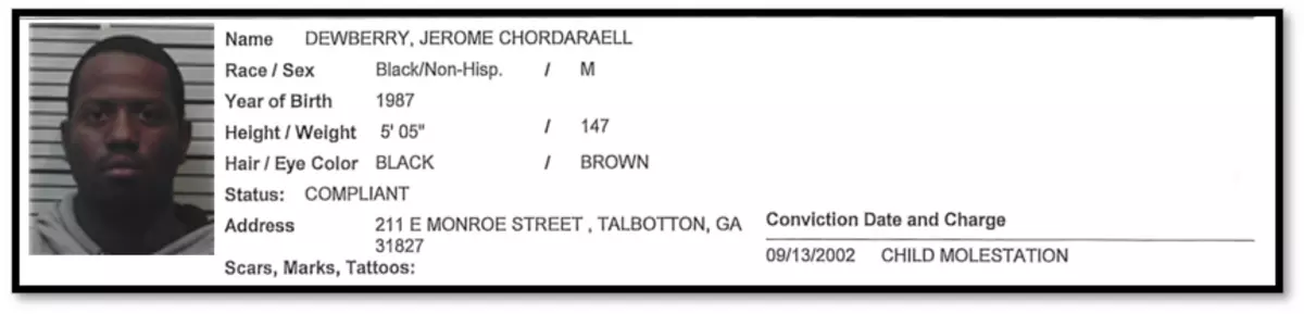 Georgia Sex Offender Registry | Talbot County, GA